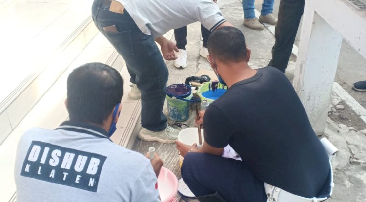 gotong royong di kantor Dishub - DIshub Kabupaten Klaten